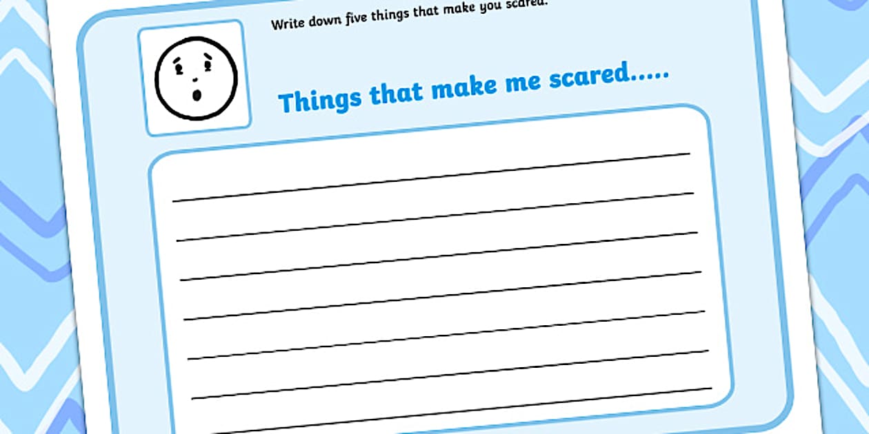 5 Things That Make You Scared Writing Frame (teacher made)