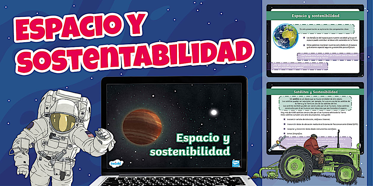 PowerPoint: Espacio y Sostenibilidad, usos de satélites