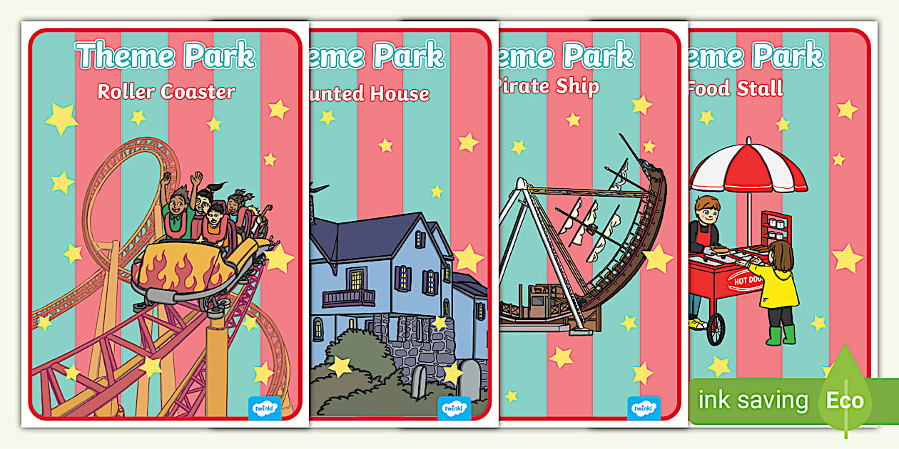 Theme Park Role Play Posters (teacher made) - Twinkl