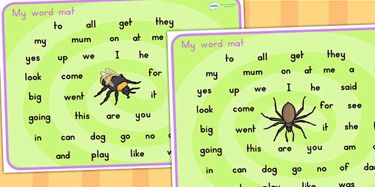 Minibeasts Themed Word Mat FS2 (teacher made) - Twinkl