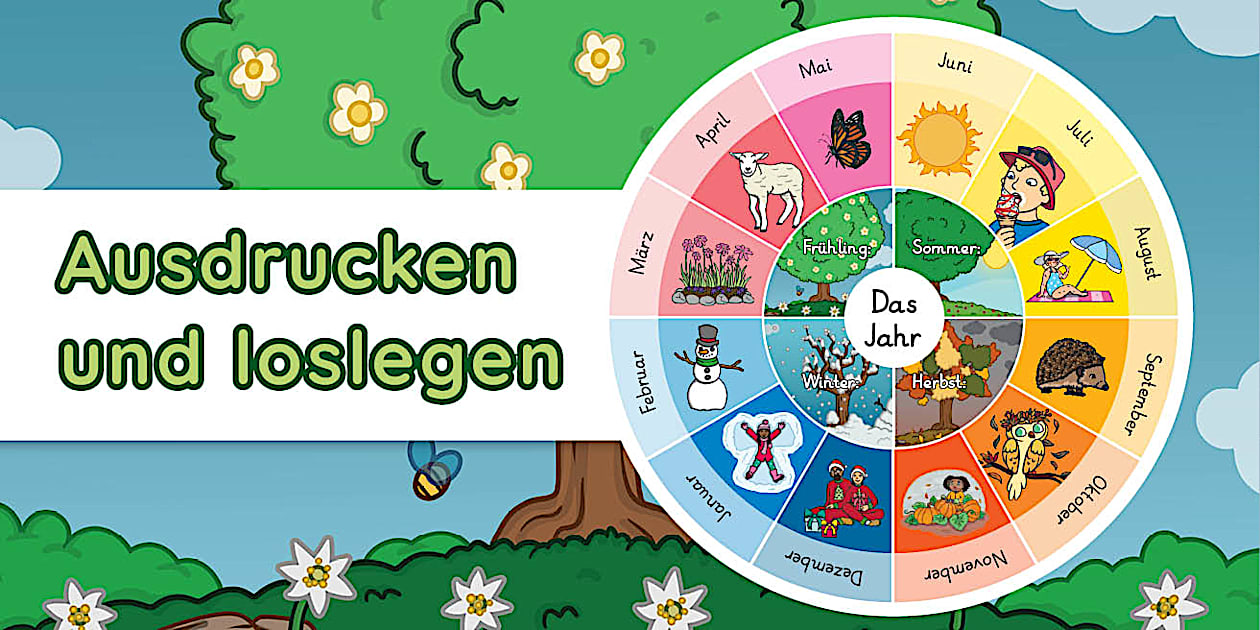 Das Jahr / Jahreszeiten - Legekreis