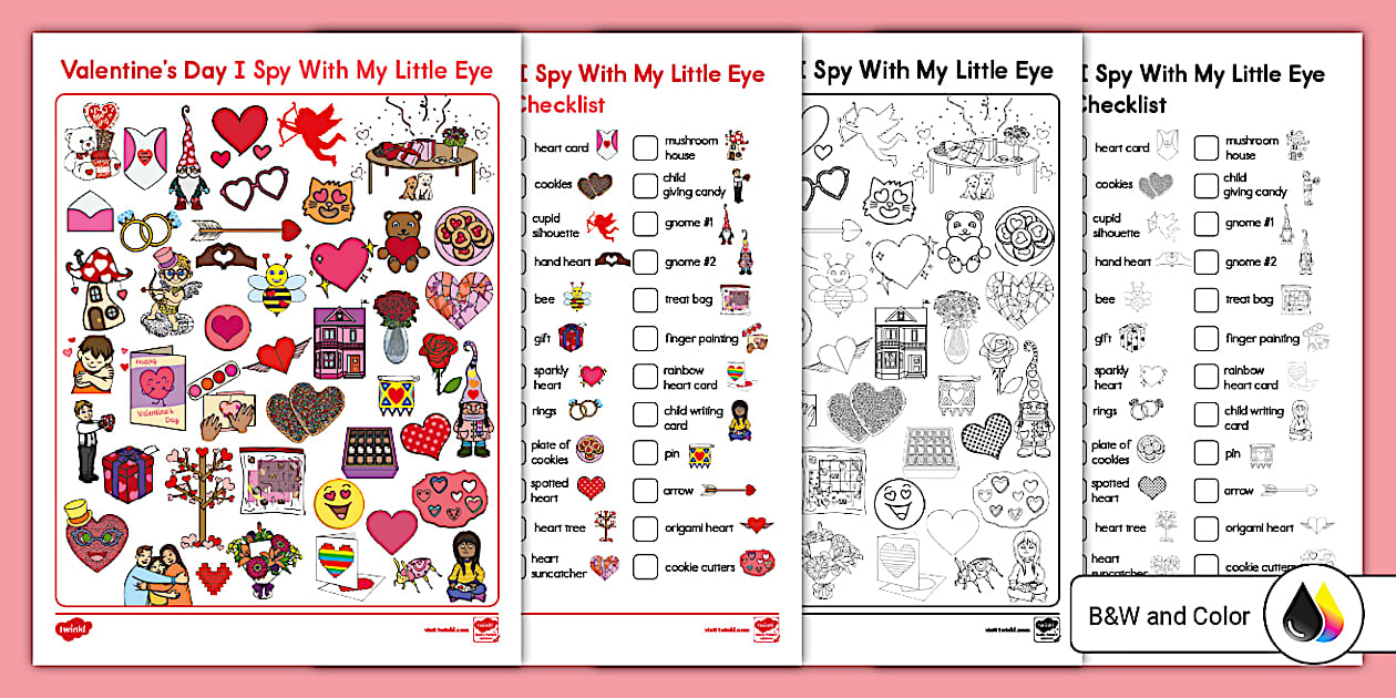 I Spy Valentines Day | Valentine's Day | Twinkl USA