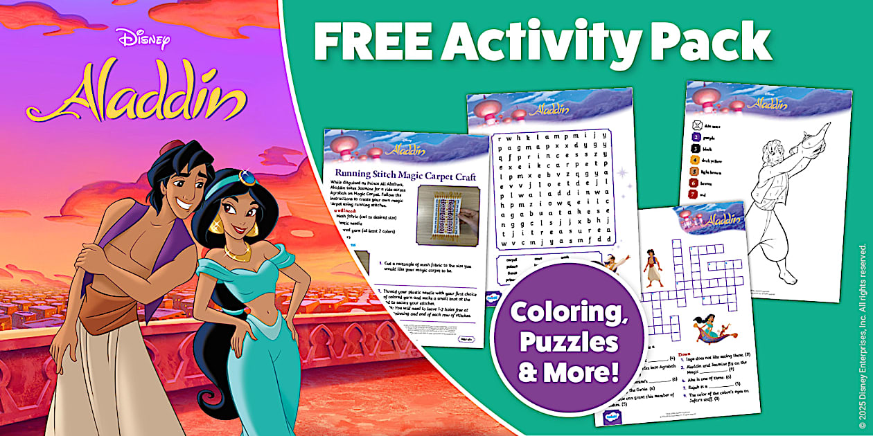 Aladdin: FREE Activity Pack for Kids