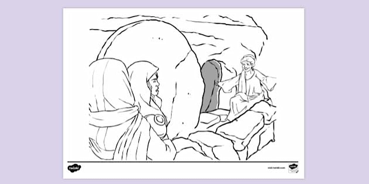 Jesus Is Risen Colouring Page | Colouring Sheets - Twinkl