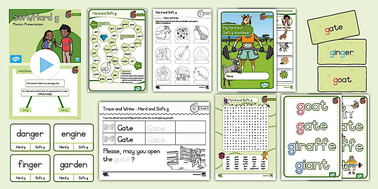 Hard and Soft G Resource Pack (teacher made) - Twinkl