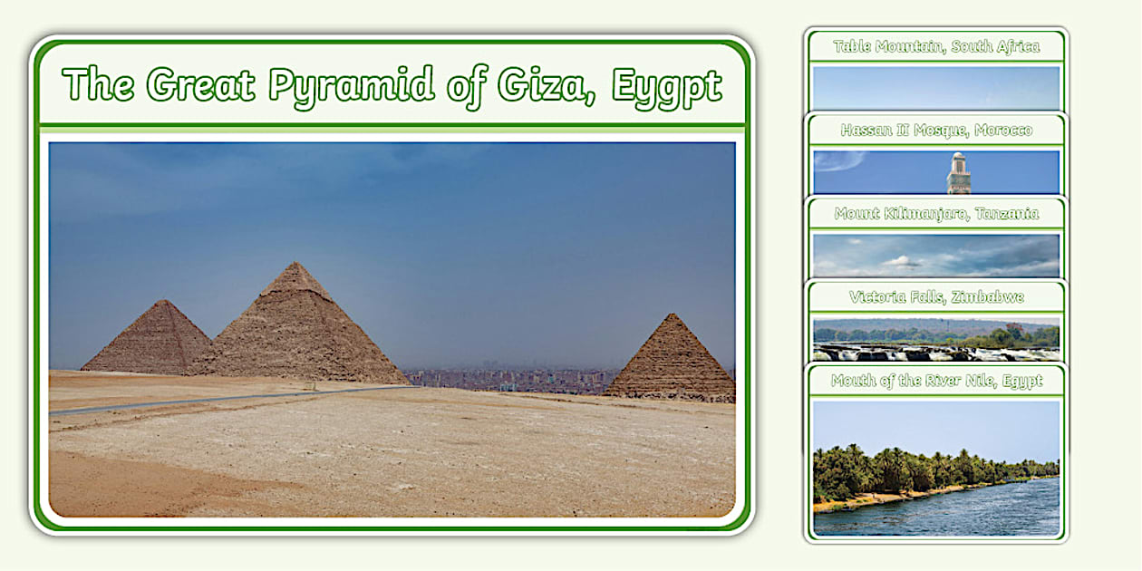 Landmarks of Africa Display Photos (teacher made) - Twinkl