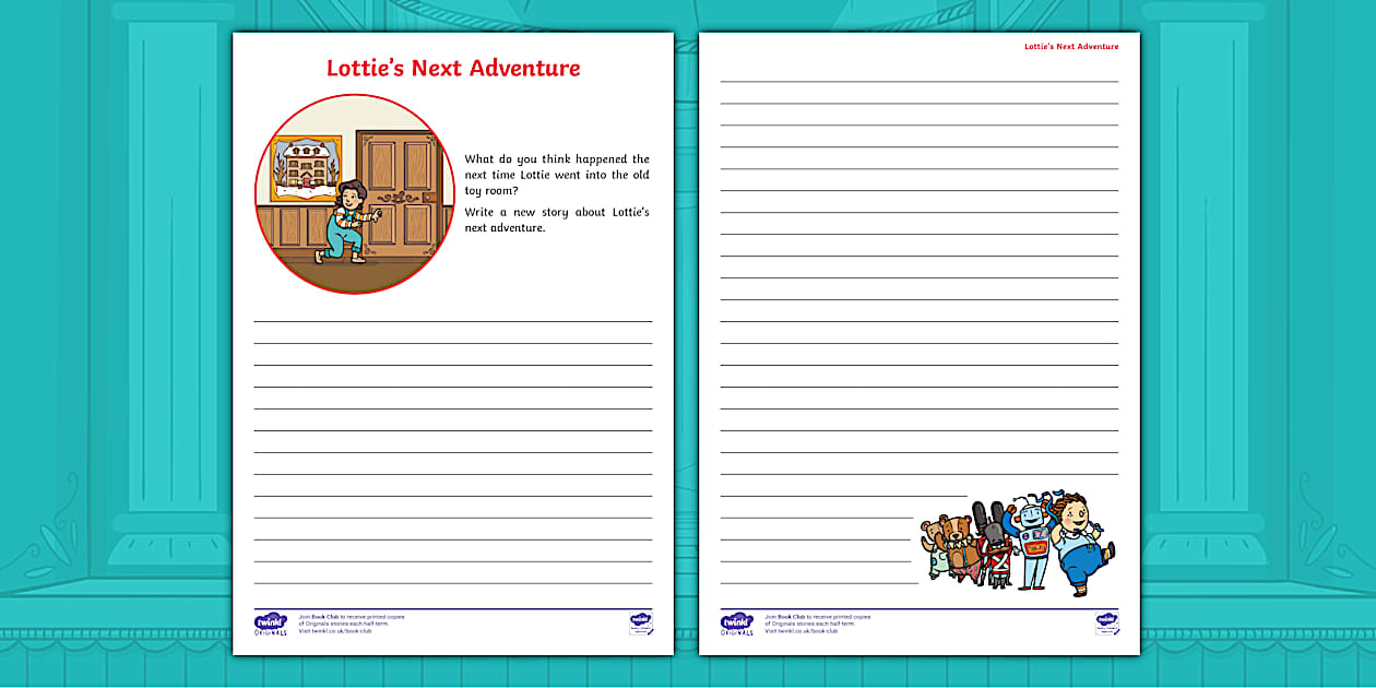 The Old Toy Room: Lottie's Next Adventure Writing Worksheet
