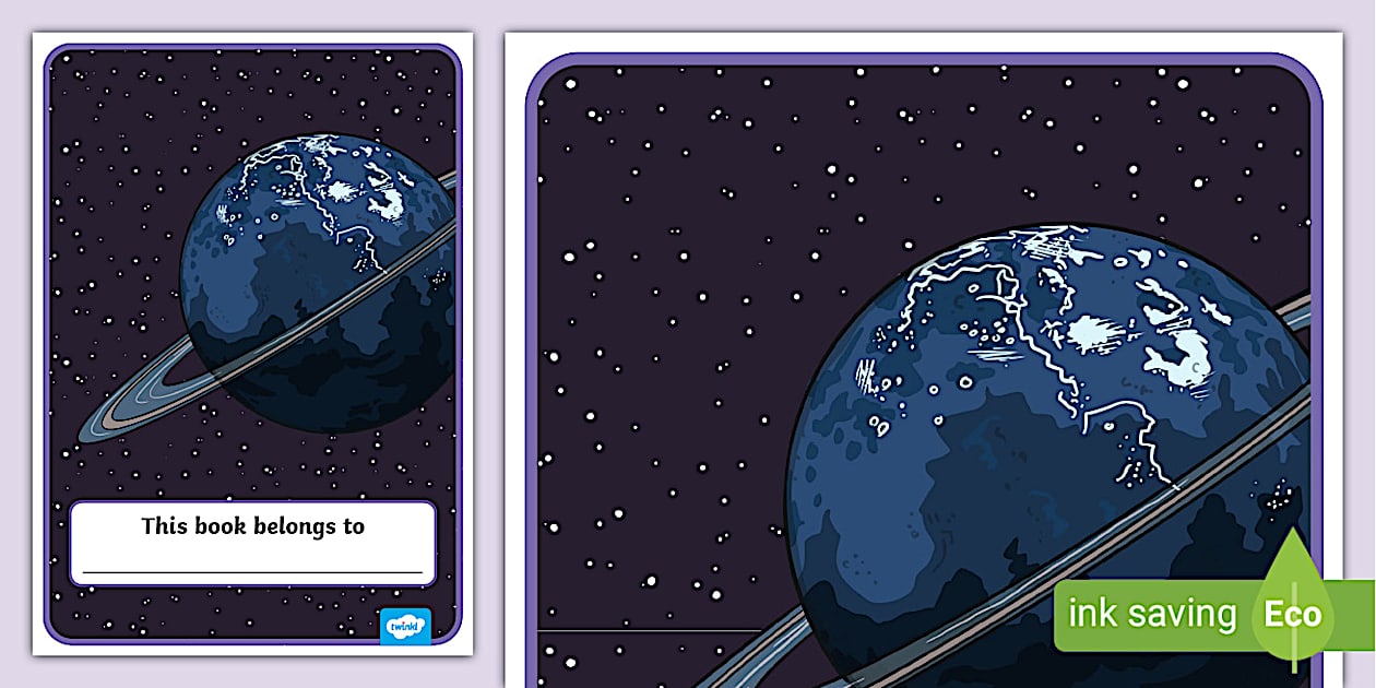 Brightly Coloured Uranus Planet Book Cover | Twinkl | KS1