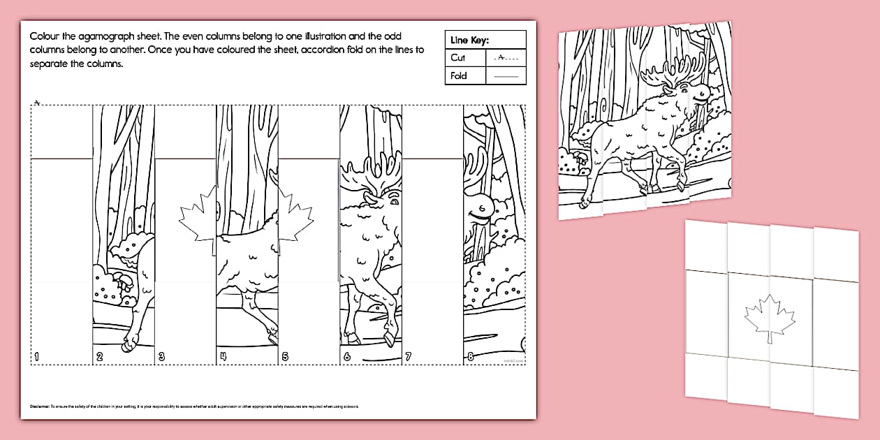Canada Day Agamograph (teacher made) - Twinkl