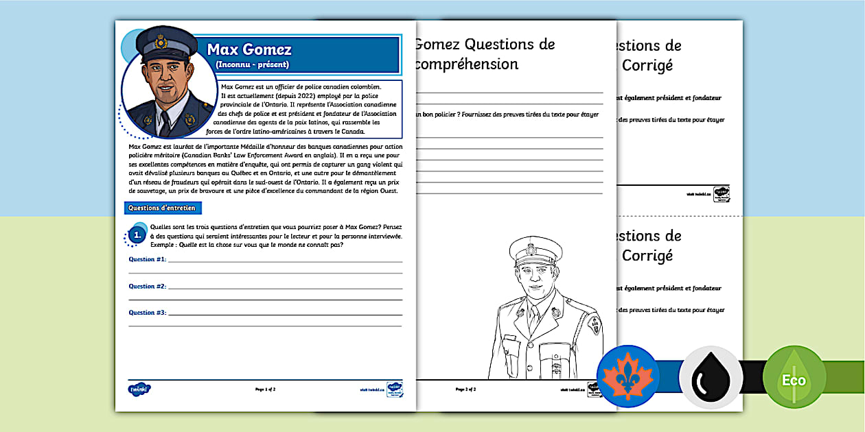 Latin American Canadians (Max Gomez) Reading Activity French