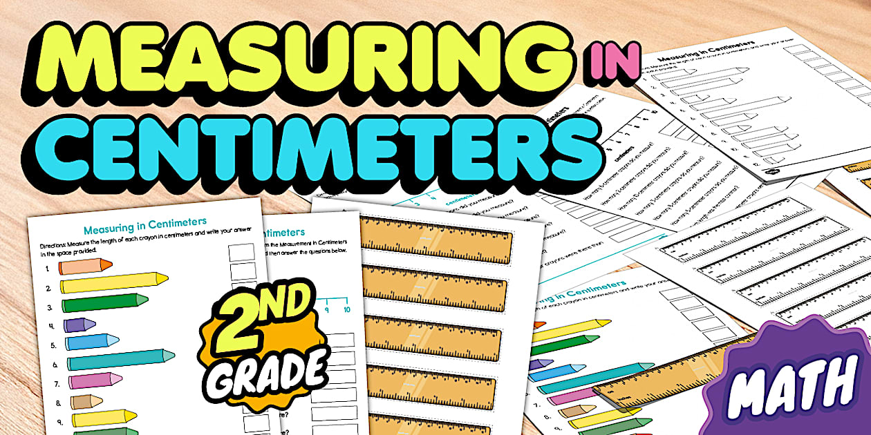 Second Grade Measuring in Centimeters Worksheet - Twinkl