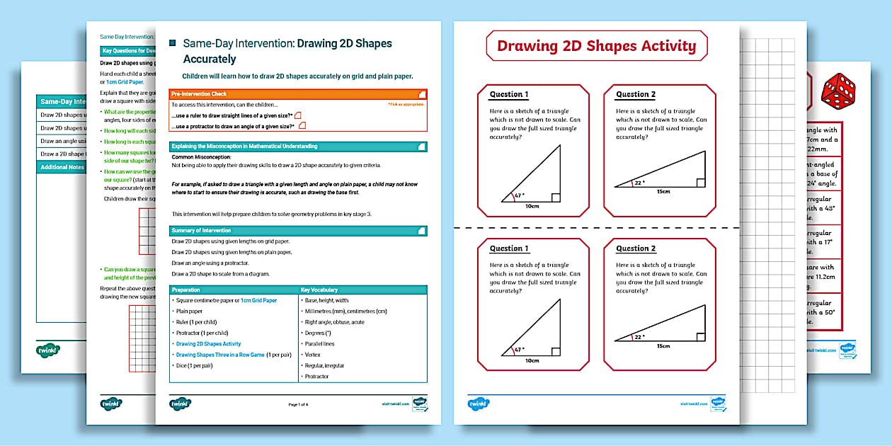 👉 Y6 Maths Intervention: Drawing 2D Shapes Accurately
