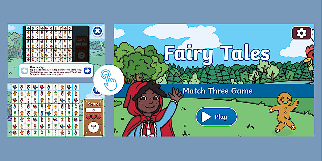 Fairy Tale Interactive Match Three Game | Twinkl - Twinkl