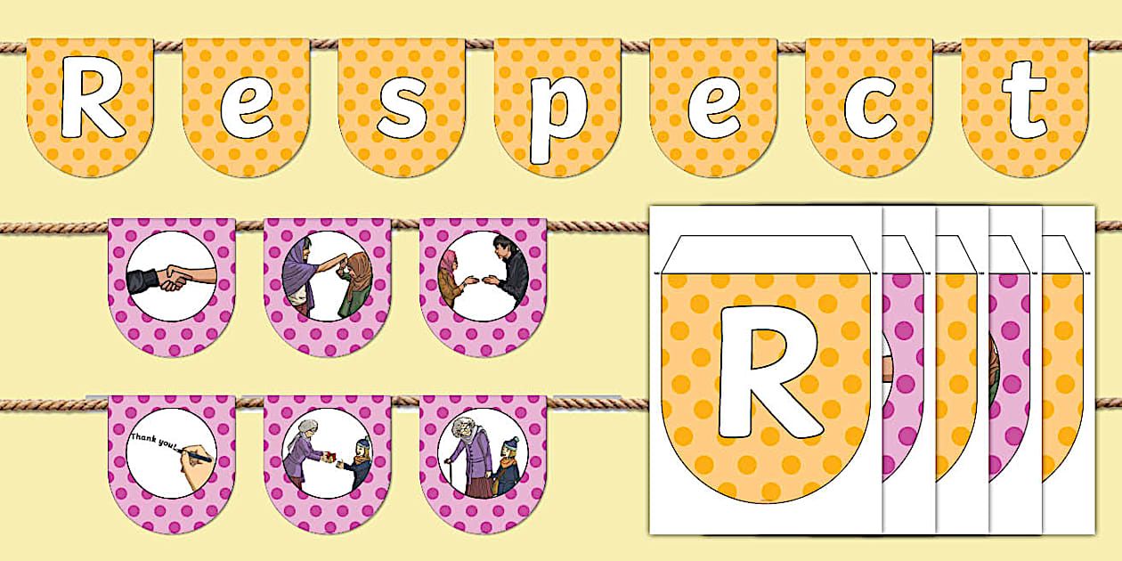 Respect Display Bunting (teacher made) - Twinkl