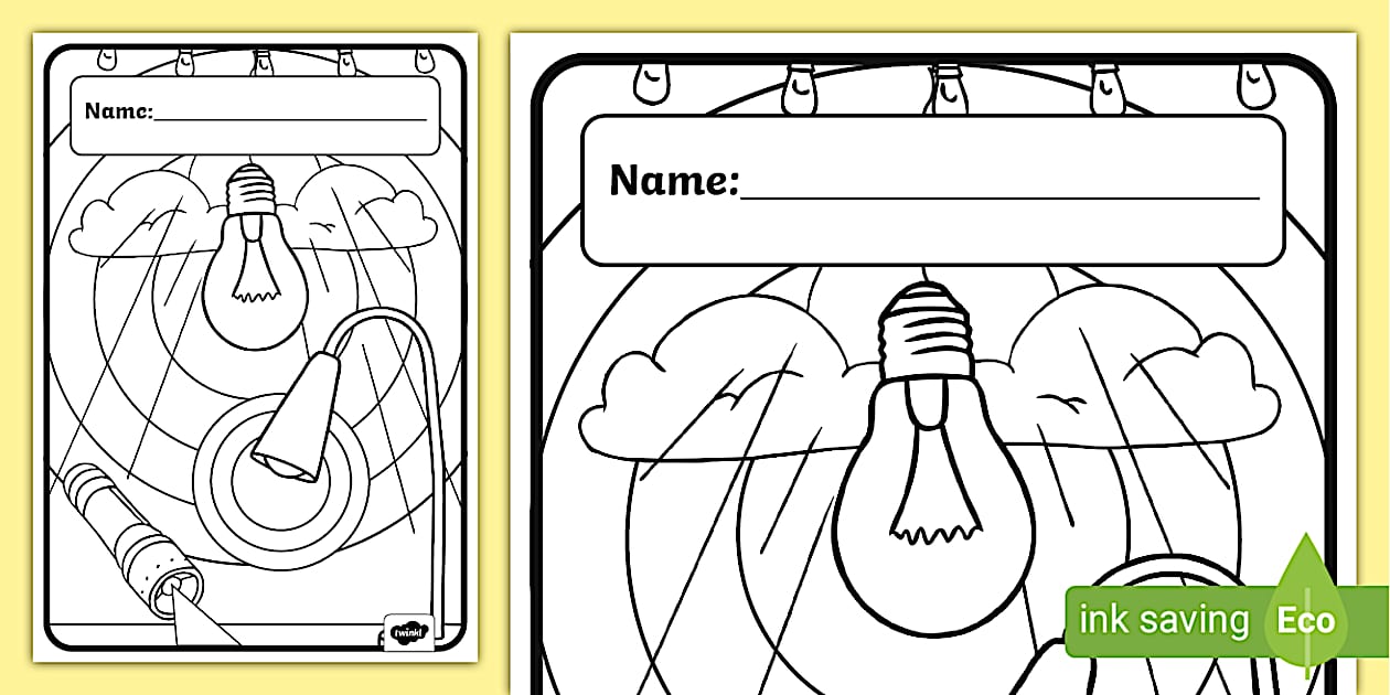 Light Colouring Book Cover | Twinkl Colouring Book Cover