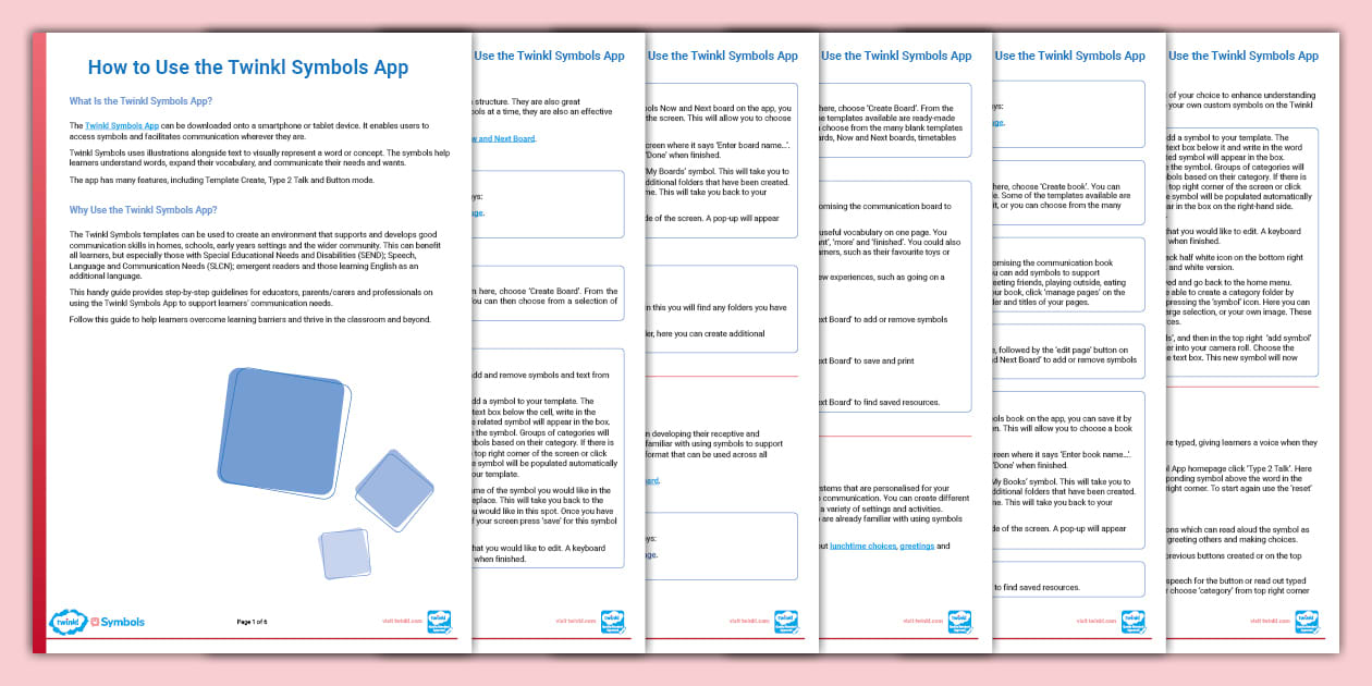 How to Use the Twinkl Symbols for AAC App Adult Guidance