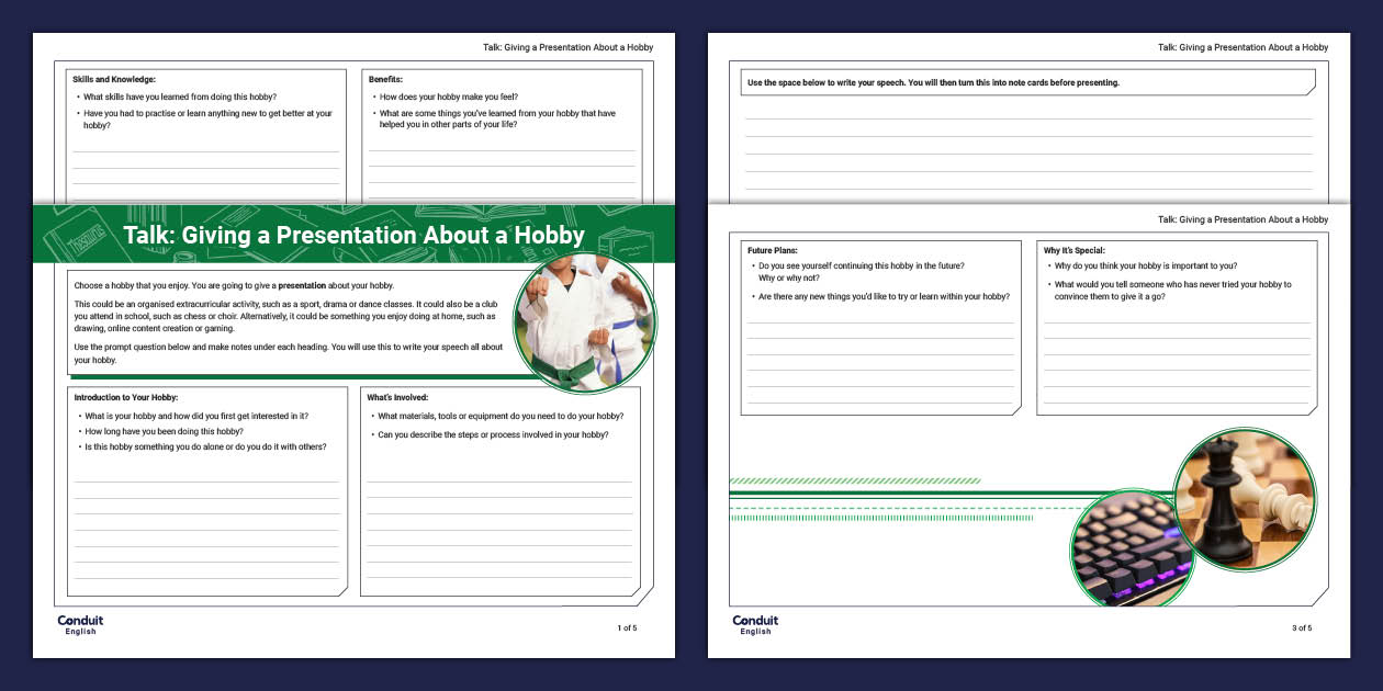 Talk: Giving a Presentation About a Hobby (Teacher-Made)