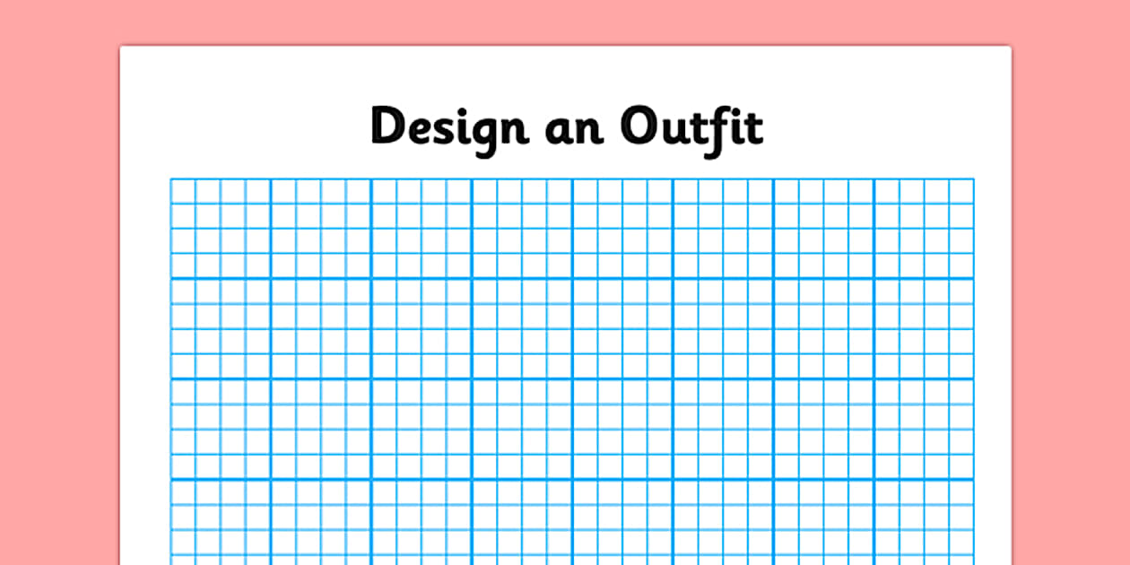 Squared Paper Design an Outfit (teacher made) - Twinkl