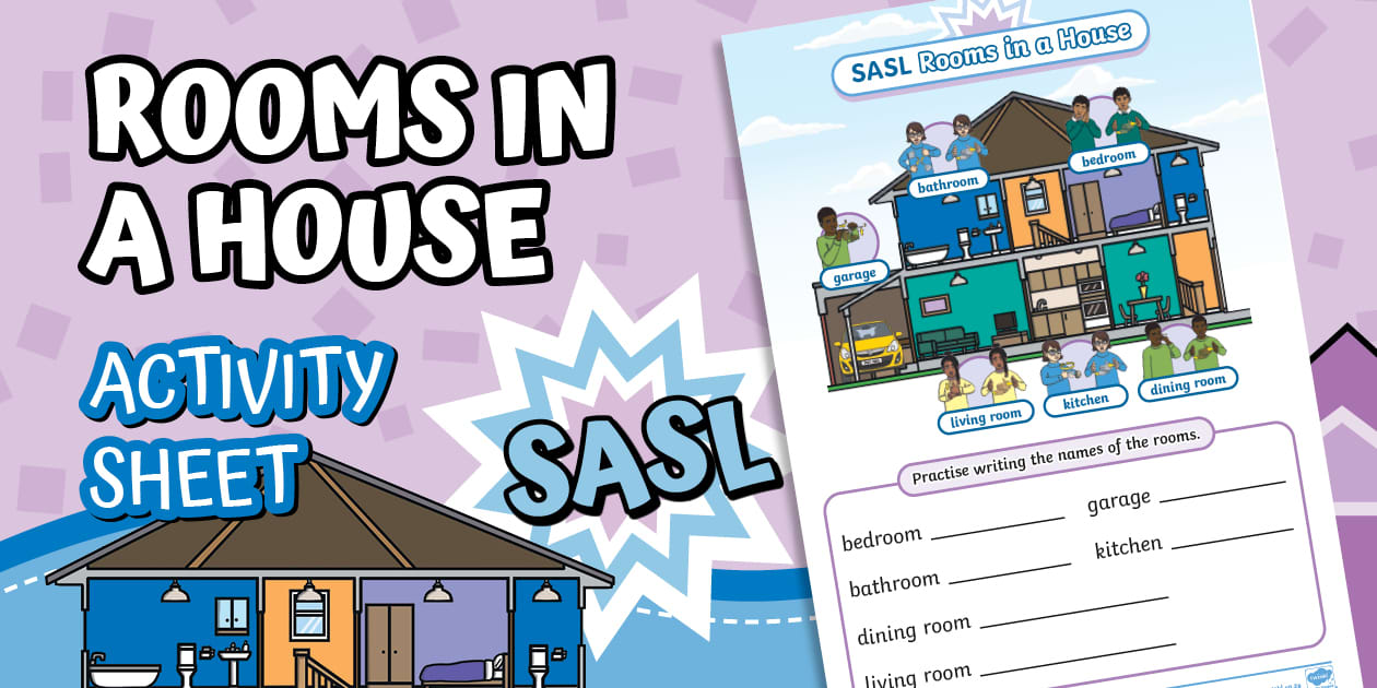 FP - SASL - Rooms in a House - Activity Sheet (CAPS Aligned)
