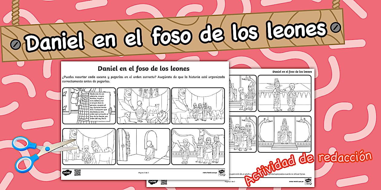 Actividad de redacción: Daniel en el foso de los leones