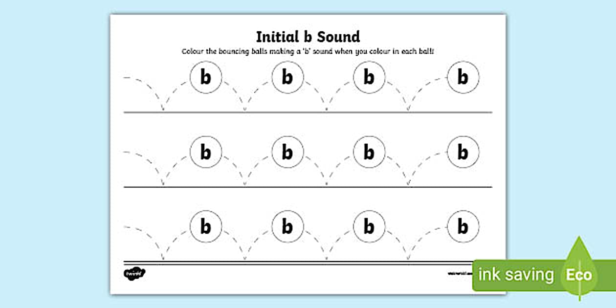 Initial b Sound Colouring Sheet (teacher made) - Twinkl