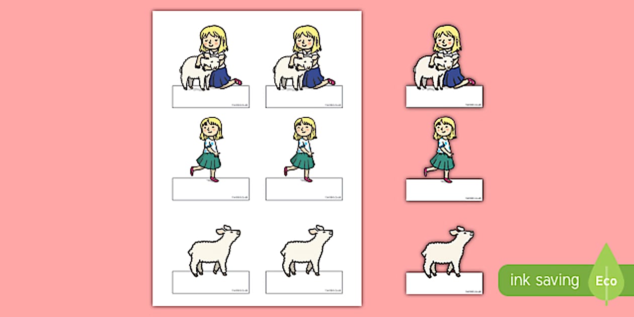 Mary Had a Little Lamb Editable Self-Registration - Twinkl