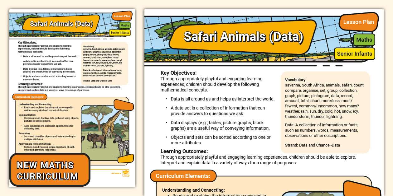 Safari Animals Data Lesson Plan - Twinkl