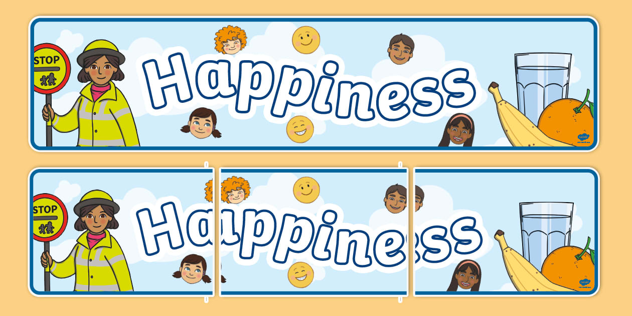 Happiness-Themed Banner (teacher made) - Twinkl