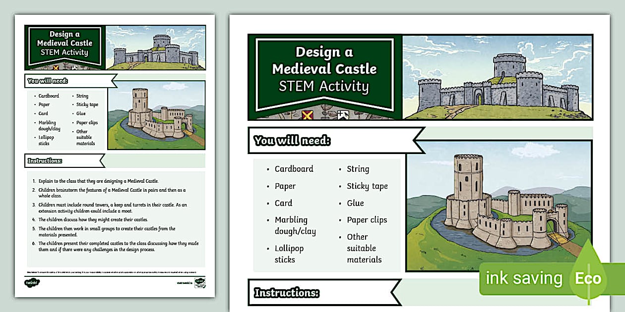 Design a Medieval Castle Teacher Guidance - Twinkl