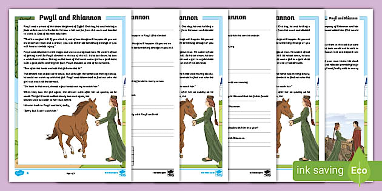 Pwyll & Rhiannon Story Differentiated Reading Comprehension