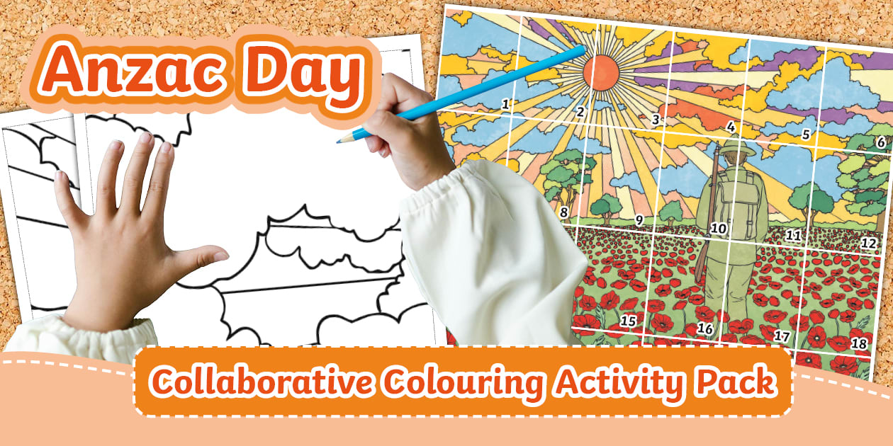 Anzac Day Collaborative Colouring Activity Pack