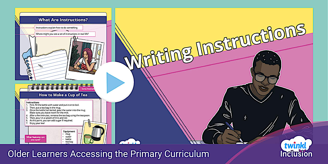 Older Learners: Writing Instructions PowerPoint - Twinkl
