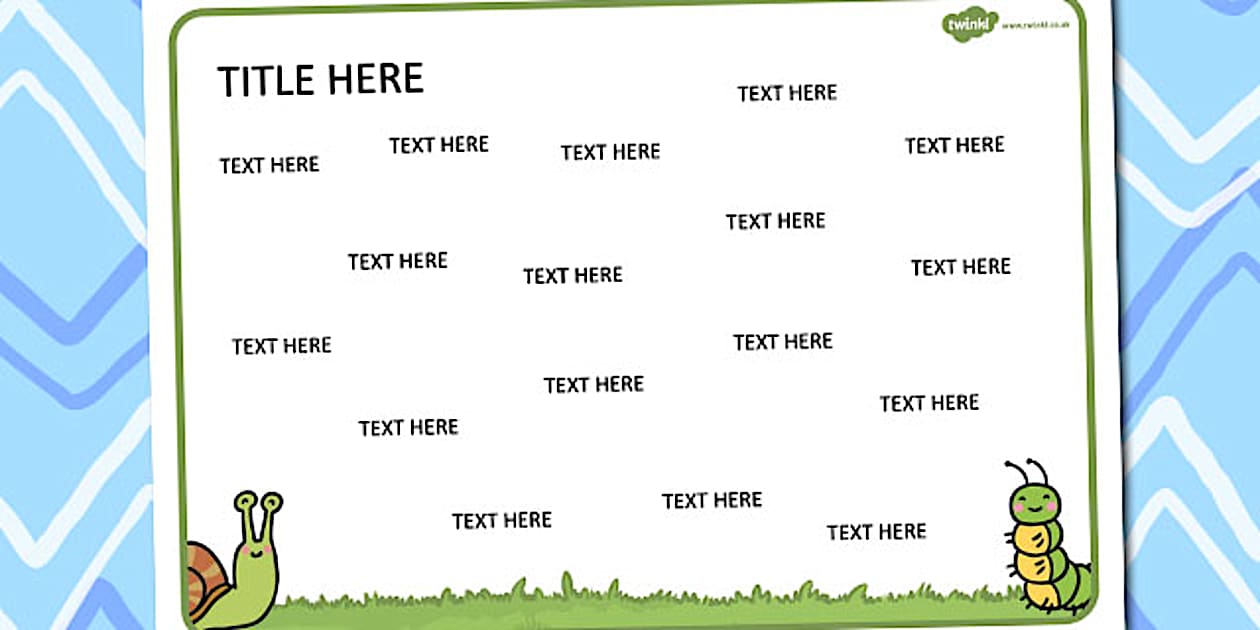 Black and White Minibeasts Themed Editable Word Mat - Twinkl
