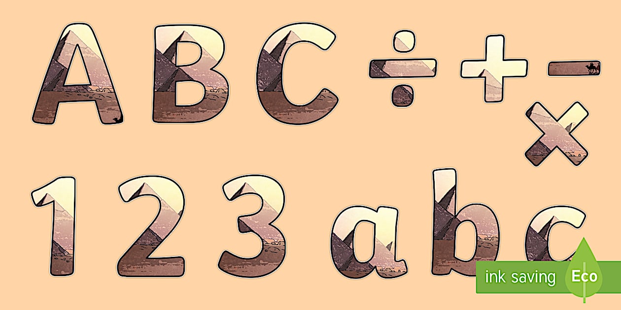 'The Ancient Egyptians' Display Lettering (teacher made)