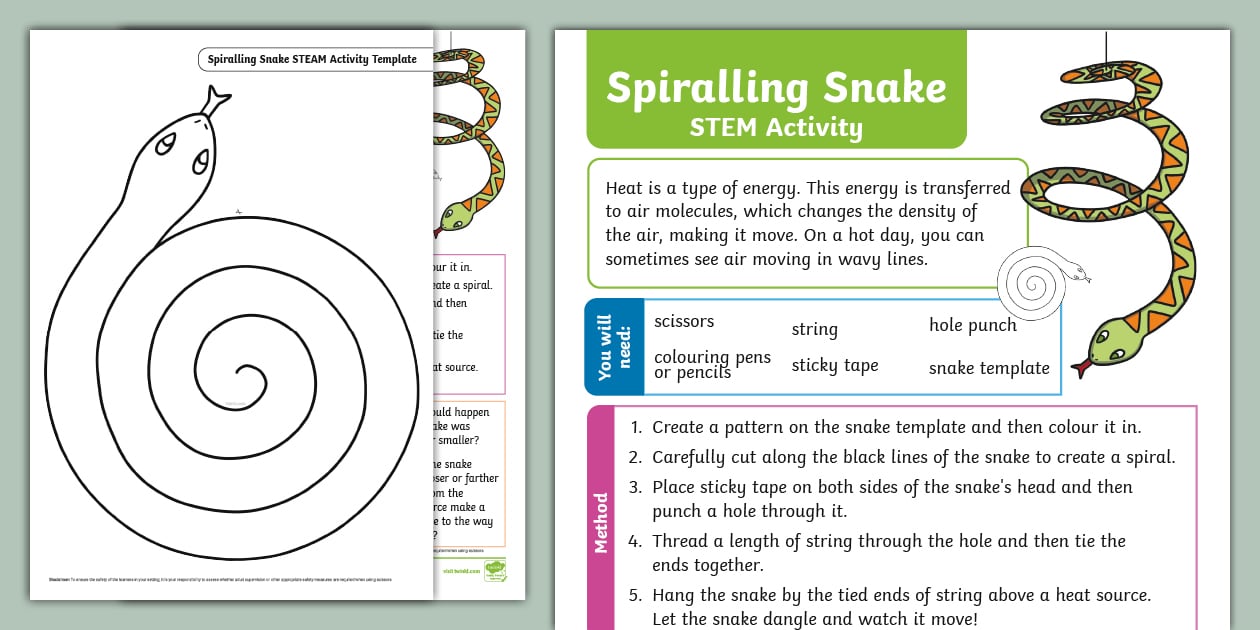 STEM Spiralling Snake Activity (teacher made) - Twinkl