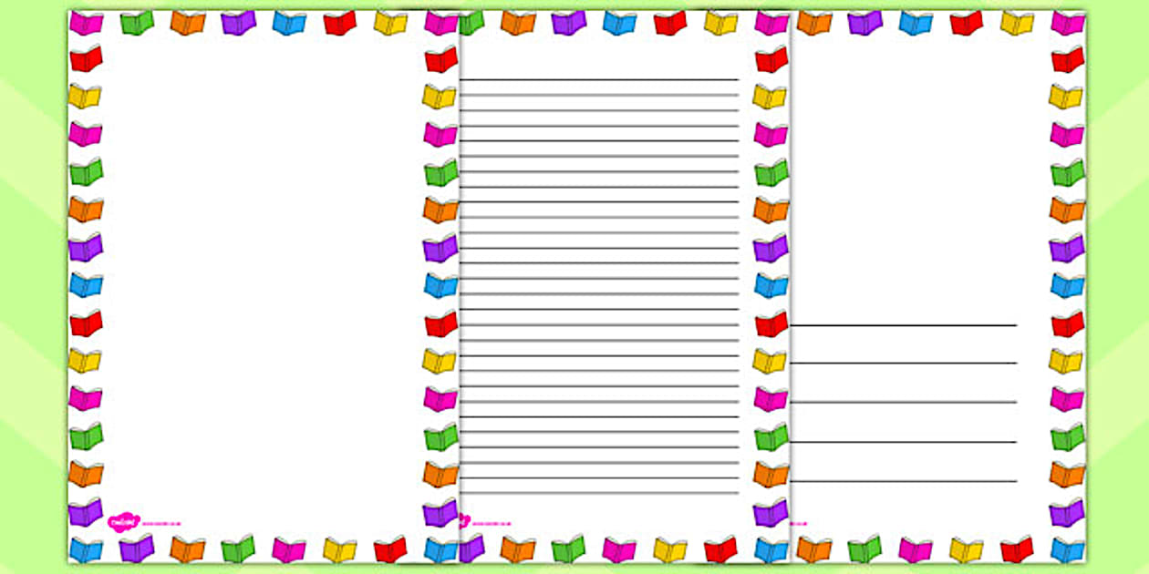 Book Page Border Design Sheets Printable | Twinkl CA