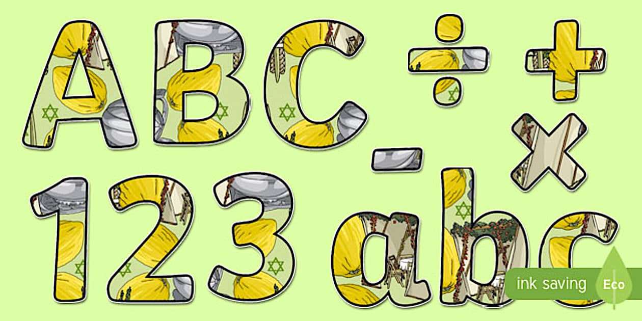 Editable Sukkot Display Lettering (Hecho por educadores)