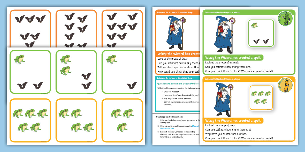 EYFS Maths Estimation Chilli Challenges: Magical Estimation