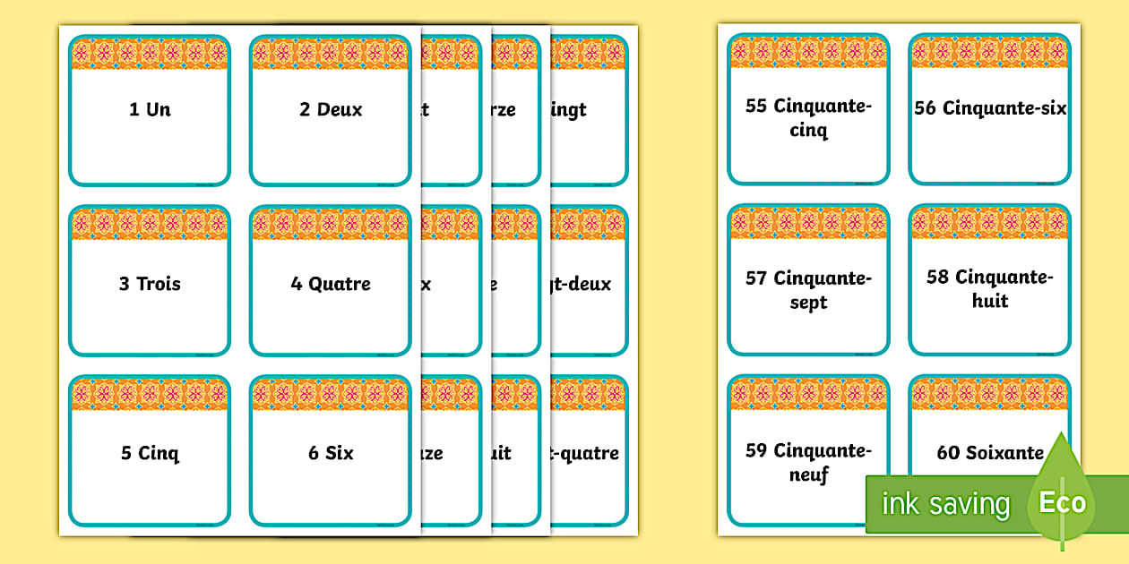 French Numbers (professor feito) - Twinkl