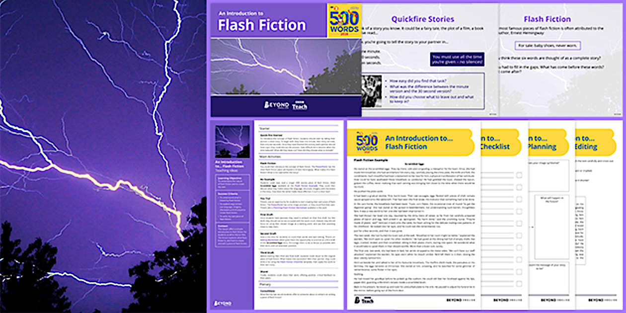 FREE! - BBC 500 Words: KS3 Flash Fiction (teacher made)