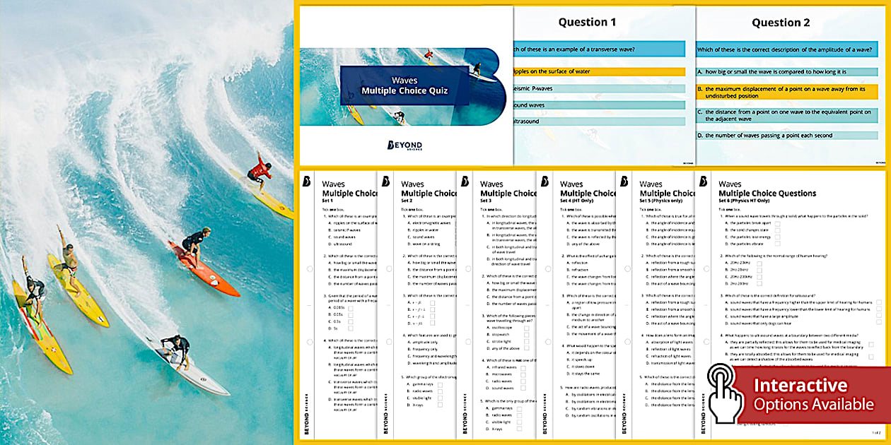 Waves Quiz Bundle | AQA GCSE Physics | Beyond (teacher made)
