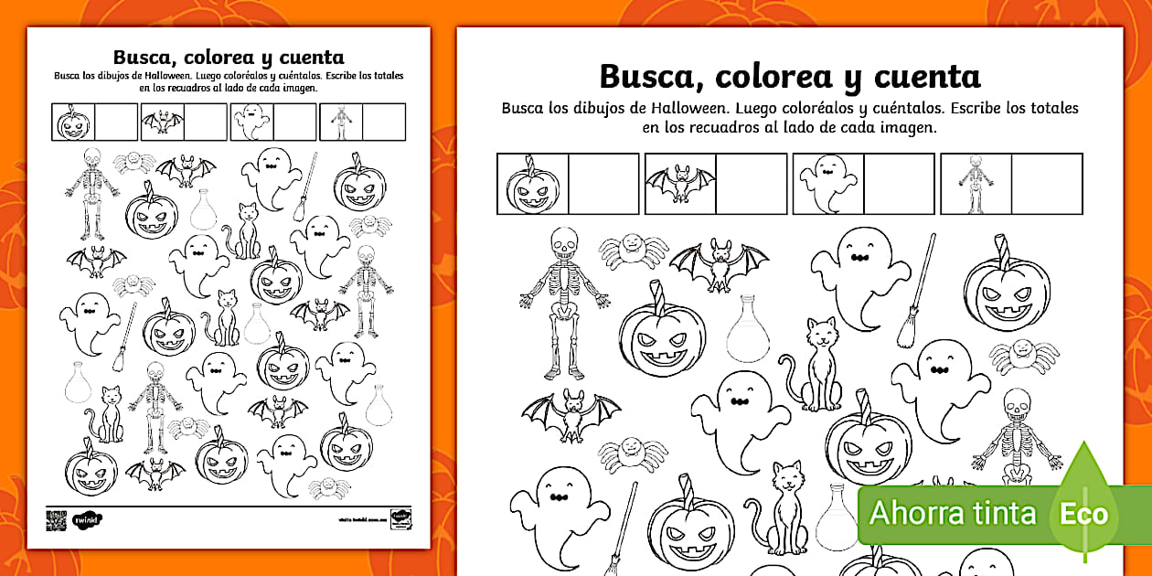 Actividad de conteo - Halloween