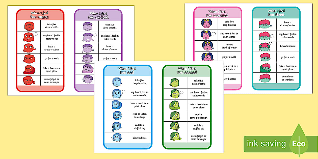 Mood Monsters Emotions Regulation Cards (teacher made)
