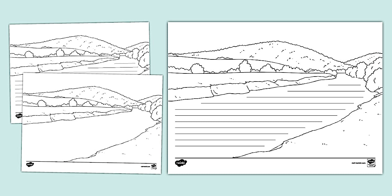 River Writing Frame (Teacher-Made) - Twinkl