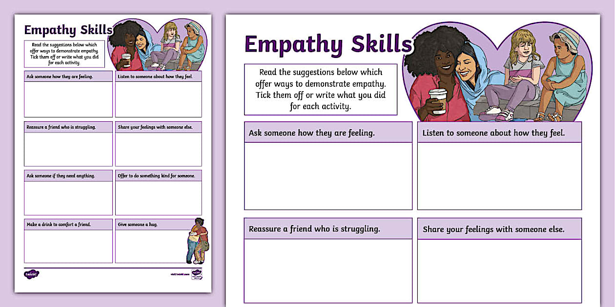 Empathy Scavenger Hunt Worksheet (teacher made) - Twinkl