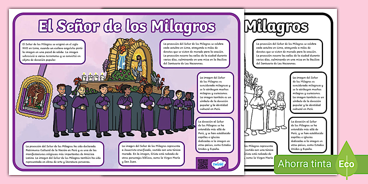 Infografía del Señor de los Milagros | Twinkl Perú