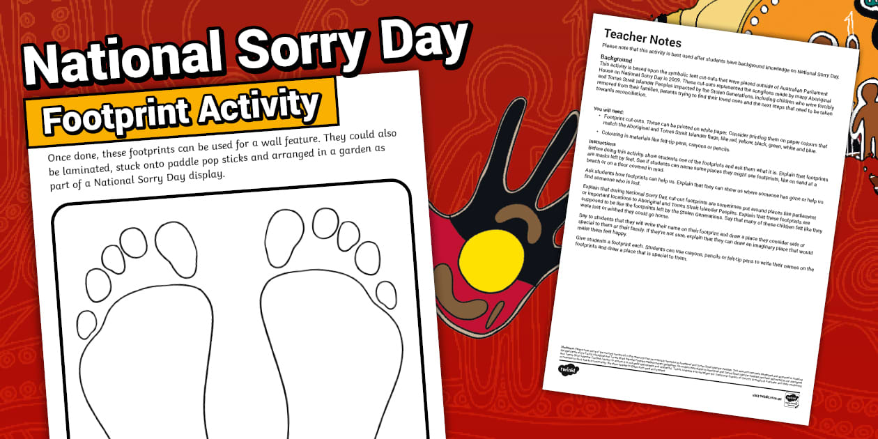 National Sorry Day Footprint Activity
