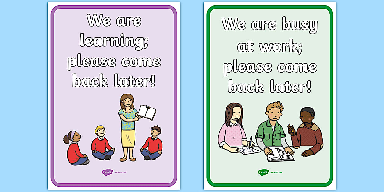 👉 Busy At Work Classroom Signs (teacher made) - Twinkl