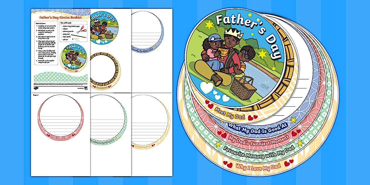 Father's Day Circles Booklet (teacher made) - Twinkl