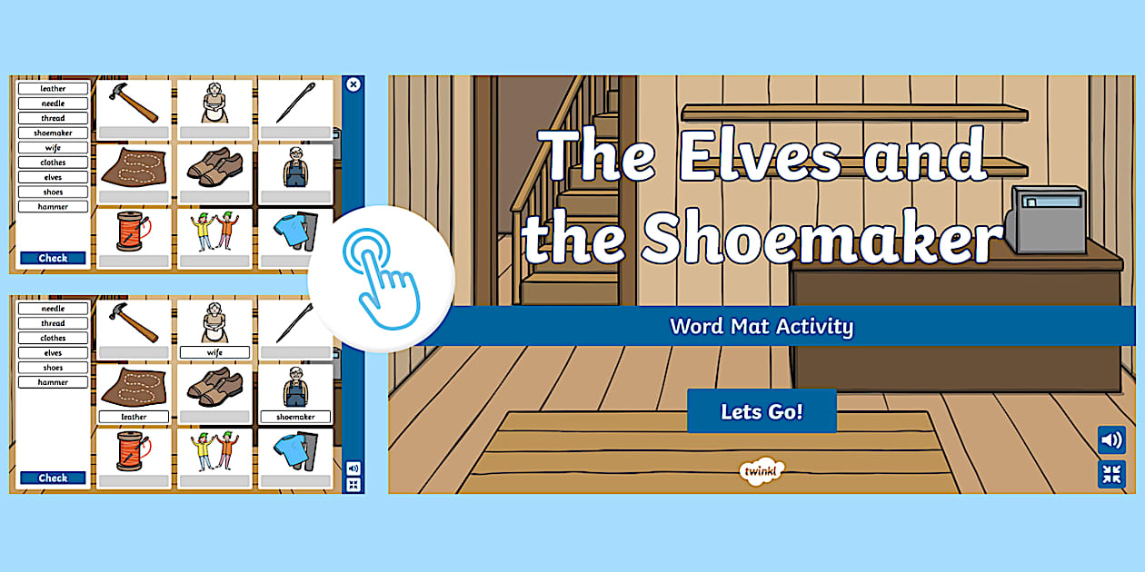The Elves and the Shoemaker Interactive Word Mat - Twinkl